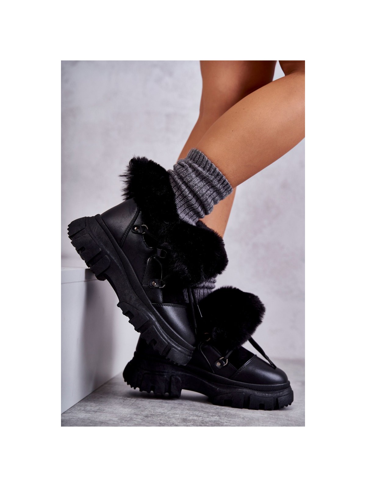 Šilti batai Trappers Black Charles