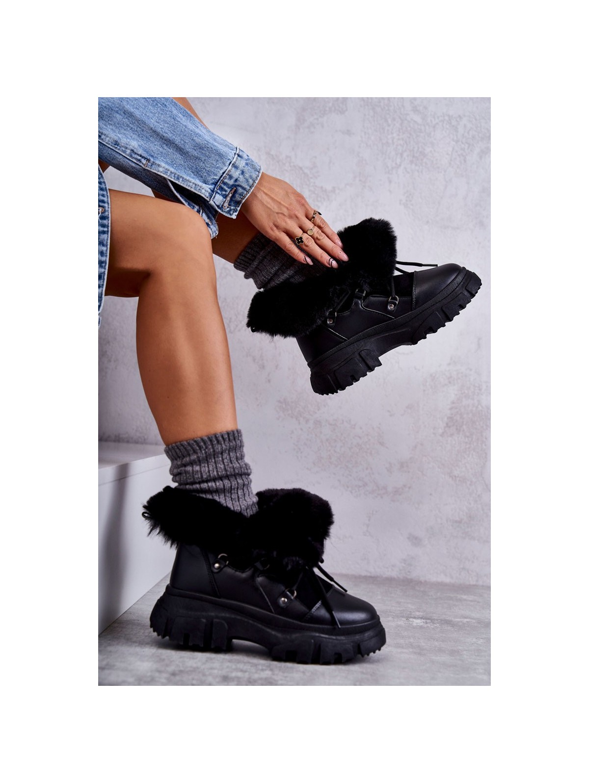 Šilti batai Trappers Black Charles