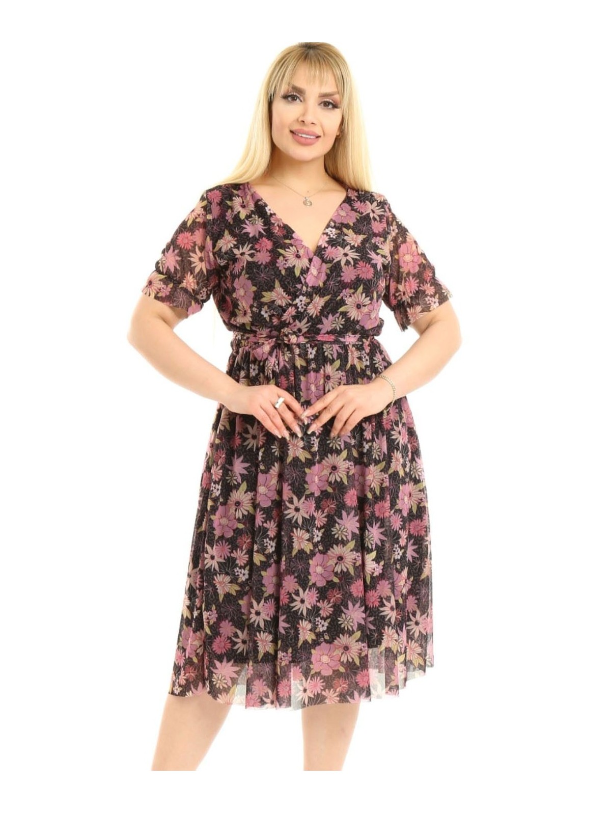 Daugiaspalvė suknelė su voko formos iškirpte ️ Suknelės apkūnioms